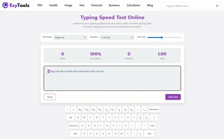 Free Typing Speed Test Online — Practice WPM and Accuracy